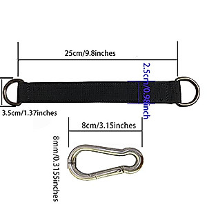 HYXXYY Hammock Straps for Tree, 2pcak Swing Straps Hanging Kit Short Hanging Straps Heavy Duty Tree Strap with Safety Lock Carabiner 440lbs Capacity Used for Exercise Pulley Hammocks Swing Chair