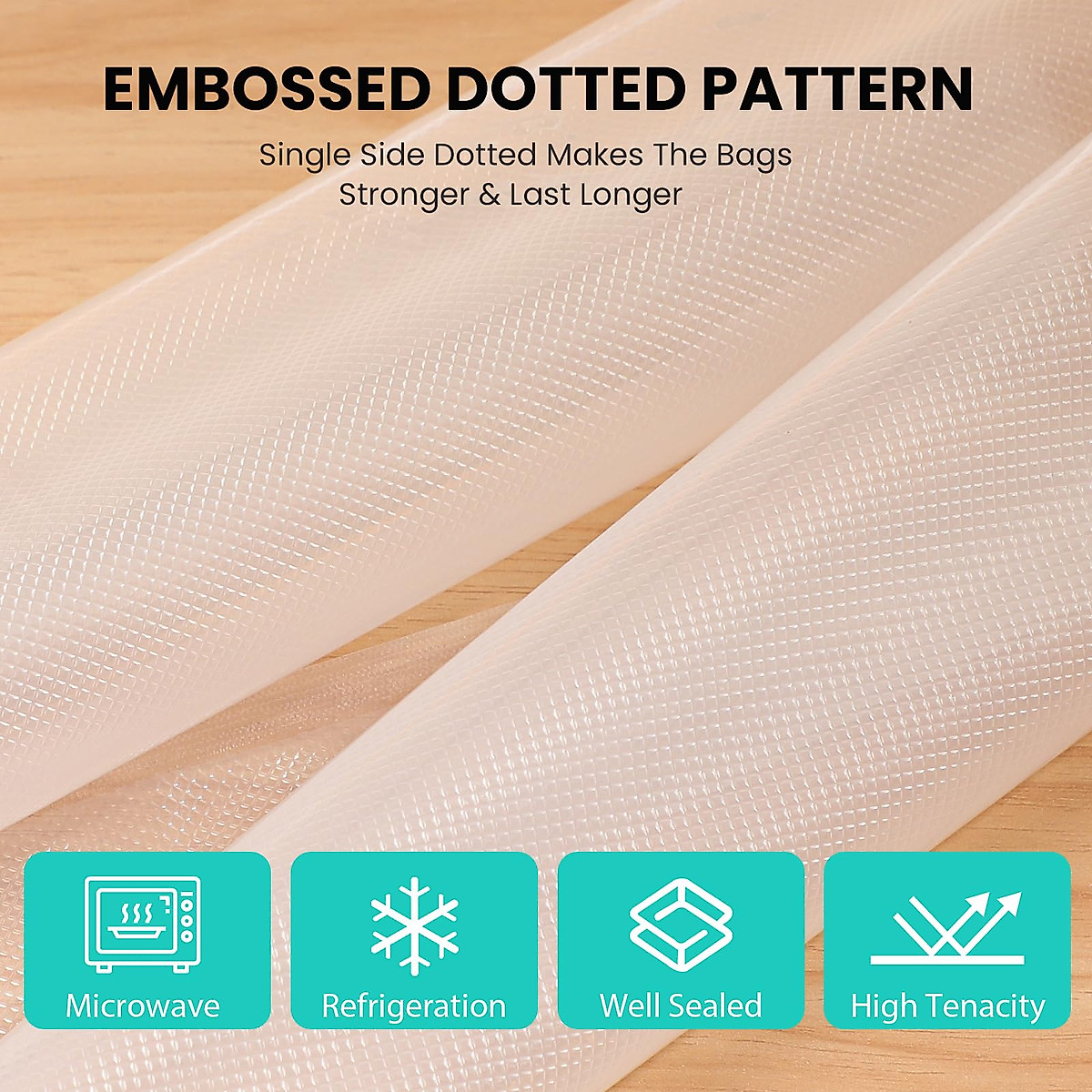 200 Neeyer Vacuum Sealer Bags with Cutter 8 x 12 inch BPA Free Quart Food Vac Storage Bags Compatible with All Vac Machines Meal Prep Sous Vide Bags…