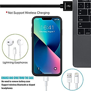 Battery Case for iPhone 13,7000mAh Ultra-Slim Portable Charger Case Rechargeable Battery Pack Charging Case Compatible with iPhone 13 (6.1 Inch)-Black