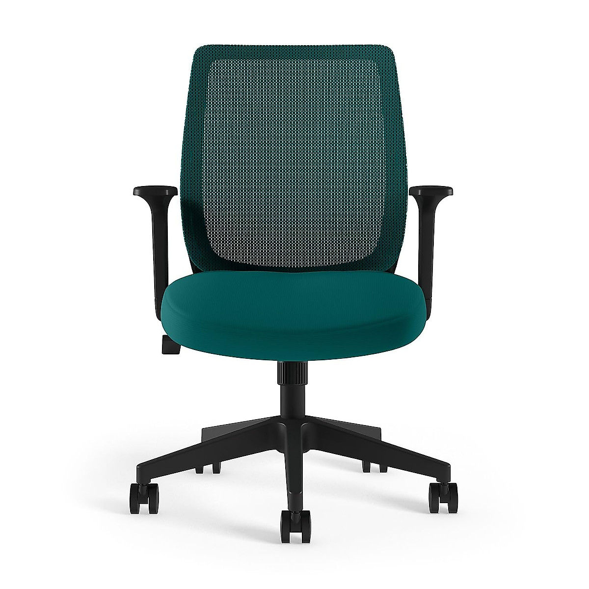 Union & Scale Essentials Ergonomic Fabric Swivel Task Chair, Teal (UN60410)
