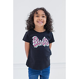 Barbie Toddler Girls 3 Pack T-Shirts Pink/Black 4T