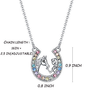 Horse Gifts for Girls Women,Girls Horse Necklace Jewelry Birthday Valentine's Day Christmas Back to School Gifts for Daughter(Horse Necklace)