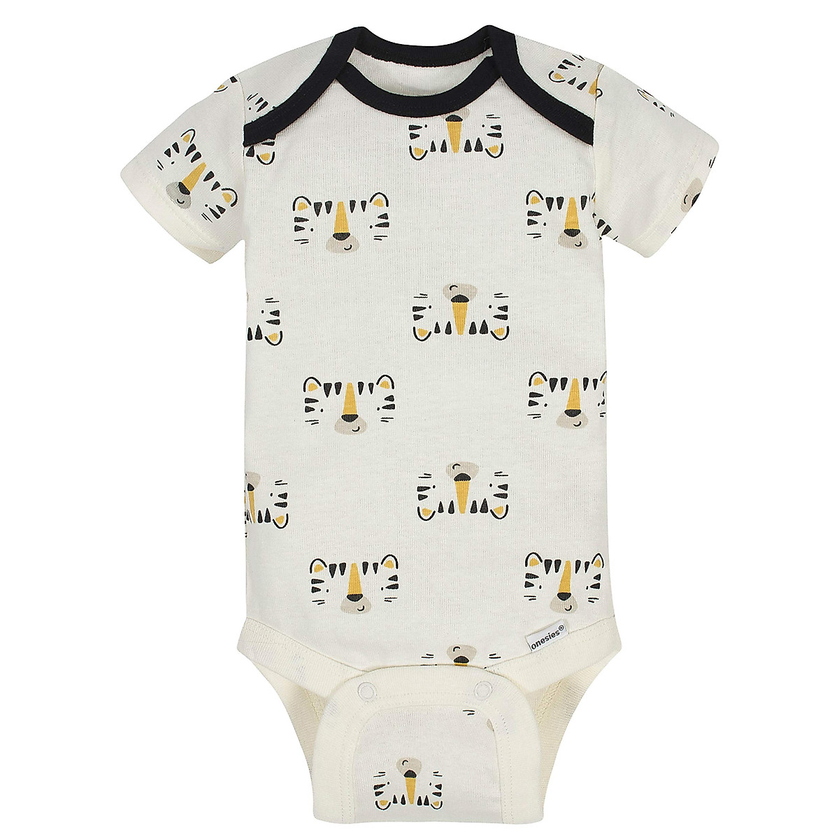 Onesies Brand Baby 3 Onesies 3 Pants Outfit Bundle Mix n Match Newborn to 12M, Black Yellow Tiger Stripe, 3-6 Months