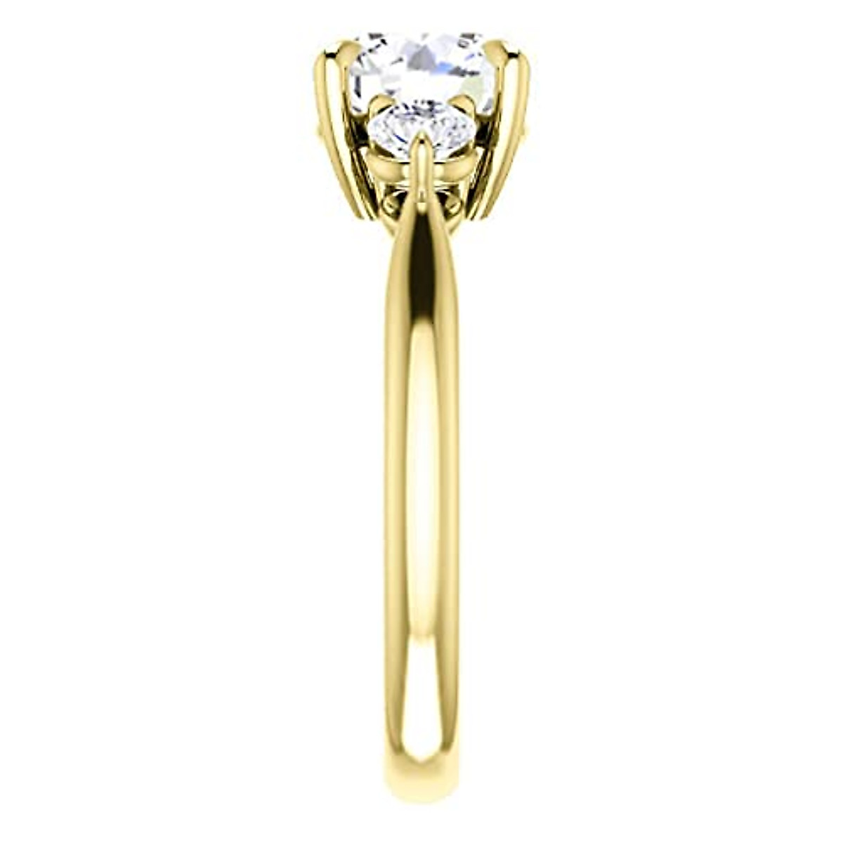 14K Gold 3 CT Round Cut VVS1 Colorless Moissanite Engagement Ring for Woman Bridal Set Handmade Diamond Wedding, Anniversary Rings for Gift (4)