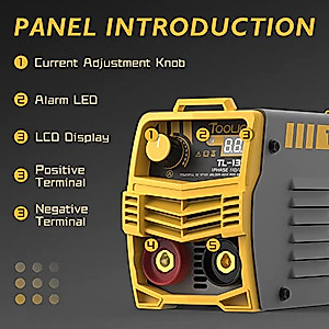 TOOLIOM 135A 110V Stick Welder MMA arc Welder Machine dc Inverter Welder with Digital Display Portable Welding Machine