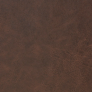 Faux Leather Fabric, Thick Durable Synthetic Repholstery Leather Vinyl, Soft Touch Distressed DIY and Craft Material - Individual 1 Yard Cut 36"x54" (Cocoa)