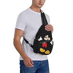 Grehge ute Anime Cartoon Sling Bag Crossbody Backpack Shoulder Bag Lightweight Waterproof Chest Bag For Sports Outdoor Trave -F25