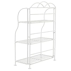 TOBEFORT Spice Rack Organizer for Cabinet, 3-Tier Expandable Countertop Seasoning Rack, Bottle Organizer and Storage for Bathroom Home Kitchen Pantry and Office, Metal, White