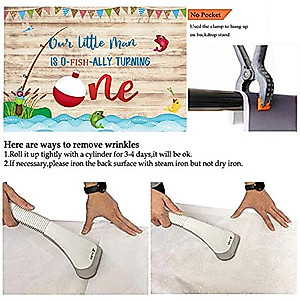 O-Fish Ally Fish Birthday Photo Backgrounds 7x5ft Rustic Wooden Boards Boys Go Fishing First Birthday Party Photography Backdrops Boys or Girls Cake Table Background Photo Studio Booth Props Vinyl