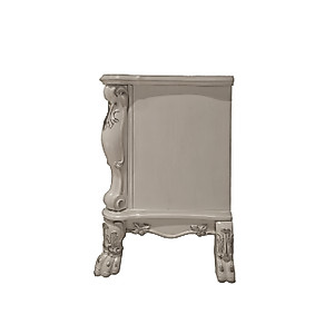 Acme Furniture Dresden 2-Drawer Rectangular Wood Nightstand in Bone White