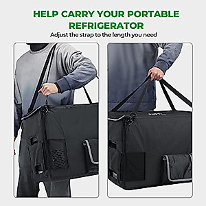 F40C4TMP 30 Quart Insulated Protective Cover for Portable Refrigerator, 28L Durable Fridge Bag, Portable Freezer Cover 30QT Fridge (Refrigerator NOT Included)