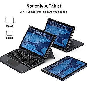 Android Tablet 10.1 inch, 2 in1 Android 11 Tablets with Keyboard, Octa-Core 4GB RAM 128GB ROM, 1920X1200 IPS Touchscreen,13MP Camera, 2.4G/5G WiFi, BT 5.0, Google GMS Certified Tablet PC