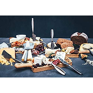 BOSKA Stainless Steel Cheese 3 Knife Set - Great for Cheese - Multi-Purpose Cheese Slicer - Handheld Slicer - Silver Non-Stick - Dishwasher Safe - For Kitchen Cooking