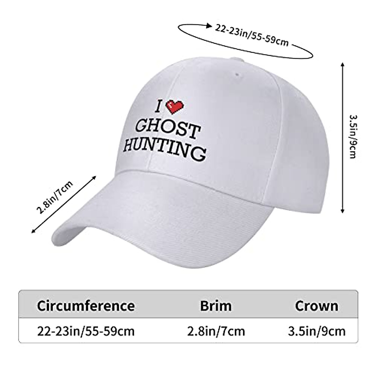 Baseball Hats Funny I Love Ghost Hunting Casquette Dad Caps for Men