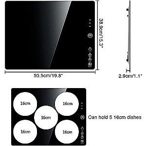 Warming Tray Hot Plate, Chafing Dish, Electric Food Warmer for Buffet Party, Kitchen Serving, Dining Room, Restaurant, with 2 Adjustable Temperature Control