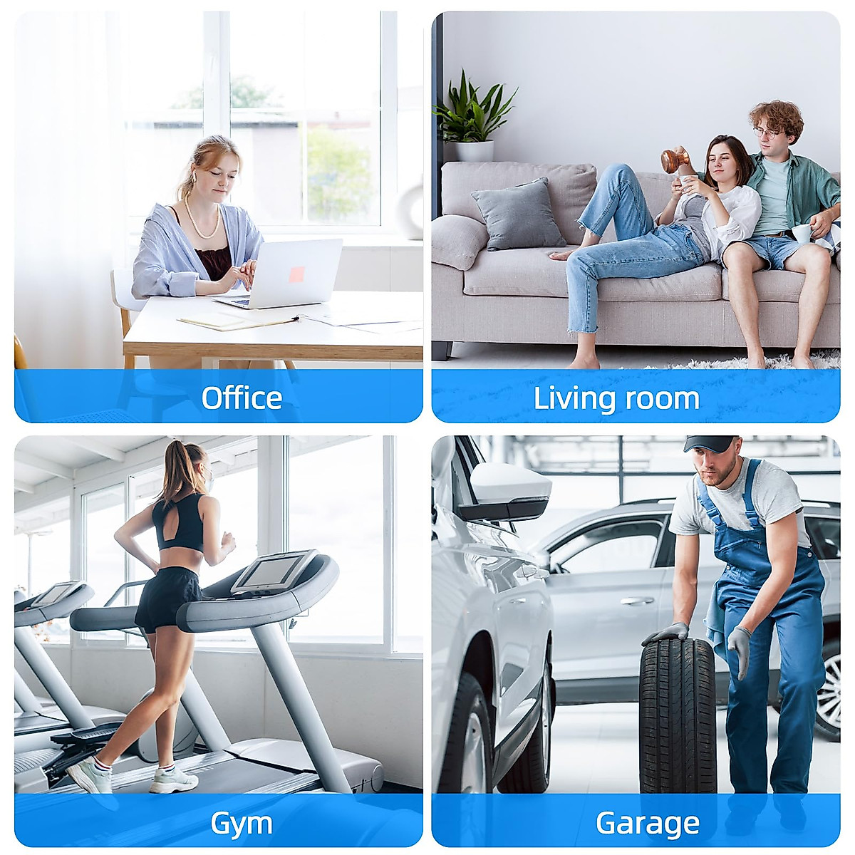 BEYOND BREEZE 9 inch Floor Fan, 3-Speed Small All Metal Cradle Floor Fans with Adjustable Tilt for Desk, Tabletop, Office