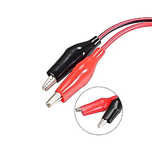 uxcell 2.1mmx5.5 mm 12V DC Male Jack to Alligator Clip Power Cable Connectors 54cm for CCTV Security Camera Lighting Adapter