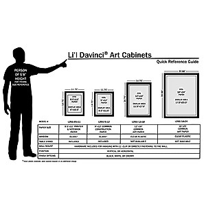 Package of 2 Li'l Davinci® Kid's Art Frames - front-opening, EZ Store wooden frames that allow you to hold up to 50 items in each! (2 frames for 8.5x11 items, White)