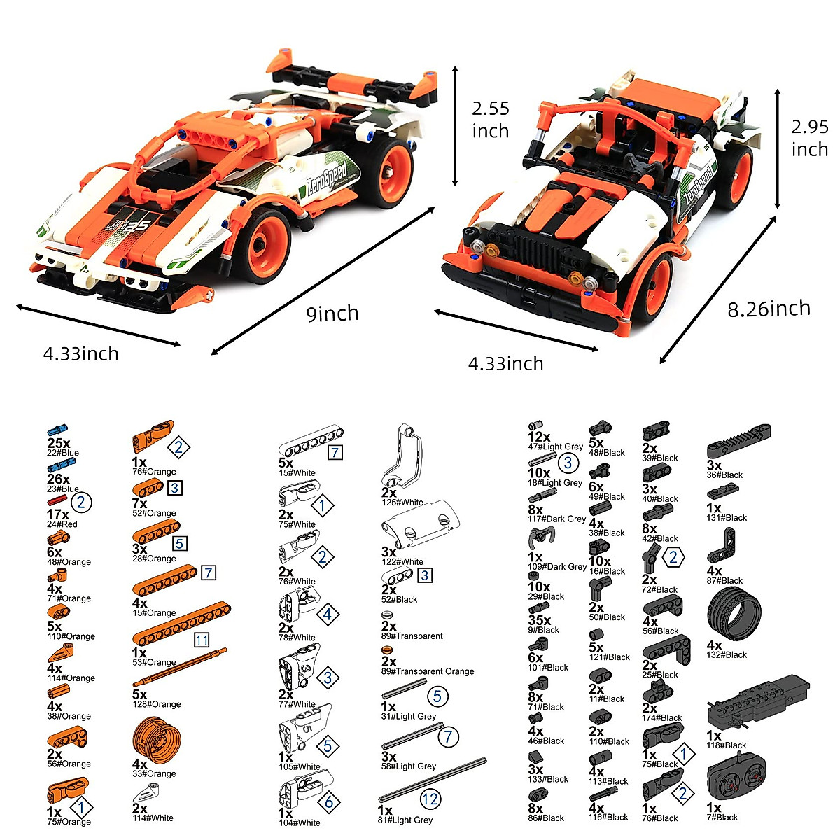 IQKidz STEM Remote Control Building Kit for Boys 6 7 8-12 - 2 in 1 Convertible Race Car, Gift for Kids Girls, RC Racer Toy Engineering Construction Set