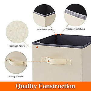 Lifewit 6 Pack Grey Storage Cubes, Bundle with 6 Pack Beige Storage Cubes, Large