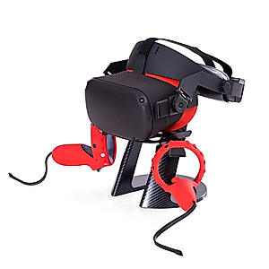 IOVROIGO VR Stand,Headset Display Holder and Controller Mount Station for Oculus Quest, Rift or Rift S Headset and Touch Controllers