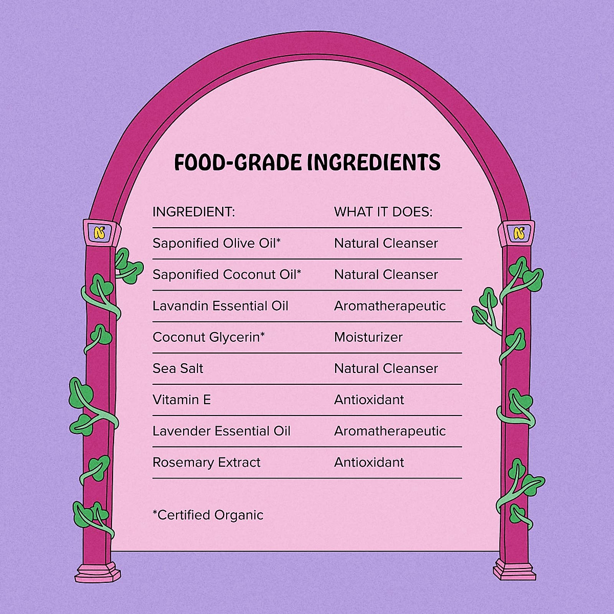 Naked Feast Lavender Castile Soap, Lavender Body Wash, Natural Body Wash, Organic Body Soap Liquid Gel for Women & Men - 16 oz