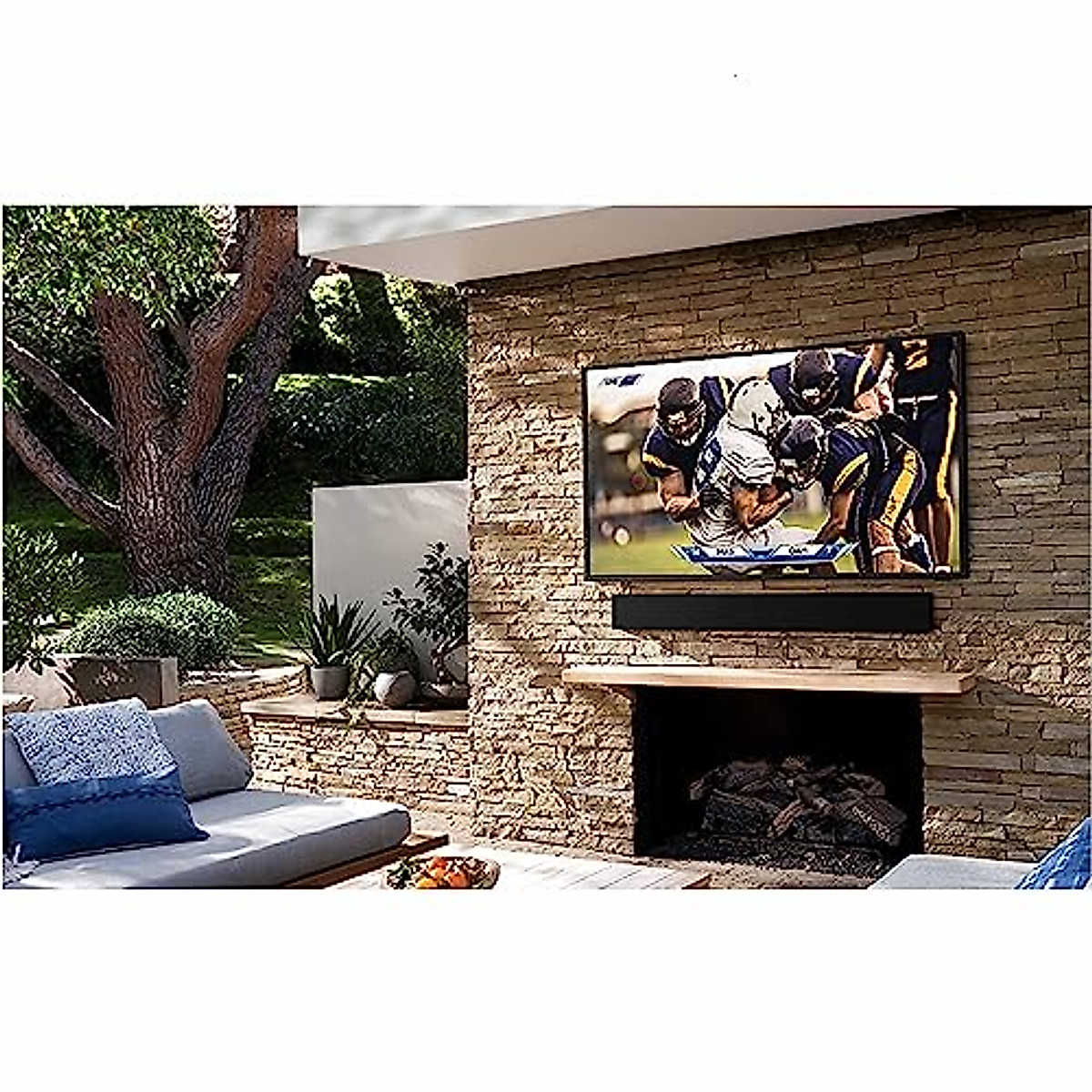 SAMSUNG HW-LST70T 3.0ch The Terrace Outdoor Soundbar w/ Dolby Audio, Built-In Subwoofer, Distortion Cancelling Technology, IP55 Weather Resistant, Titan Black