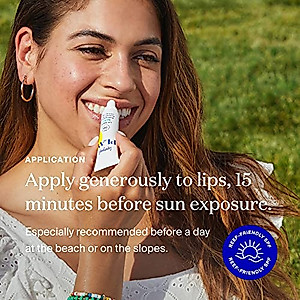 Supergoop! PLAY Lip Balm SPF 30 with Mint, 0.5 fl oz - Reef-Friendly, Broad Spectrum SPF Lip Balm with Hydrating Honey, Shea Butter & Sunflower Seed Oil - Clean Ingredients - Great for Active Days