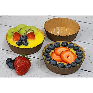 JA Kitchens Ridged Paper Coated Baking Cup - Sturdy for Baking and Serving (150)