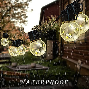 9.4 Feet Solar Outdoor String Lights 20 LED Lights Globe Waterproof Bulbs Hanging Light for Backyard Gazebo Wedding Garden Patio Party Christmas Decor