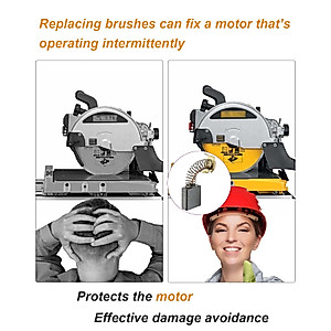 614367-00 Replacement Carbones para Accessories, 4-Pack Carbon Motor Brush Compatible with D24000 / DW713 / DW715 / DW716, Also Replaces 5140024-30/0502025007 / 999044