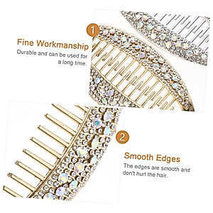 LALAFINA 4pcs Interlocking Hair Clips Banana Clips Hair for Fine Hair Rhinestone Banana Clip Rhinestone Hair Clips Hair Clips Medium Size Rhinestone Hair Accessories Fish Shape Clip Hairpin