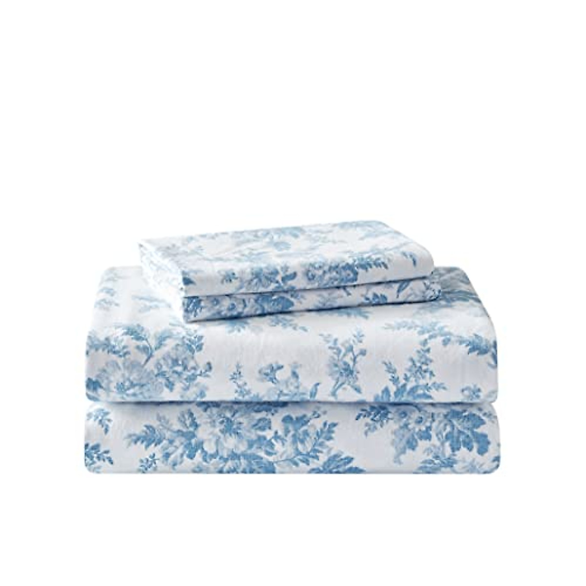Laura Ashley Home - Twin Sheets, Cotton Flannel Bedding Set, Brushed for Extra Softness & Comfort (Vanessa, Twin)