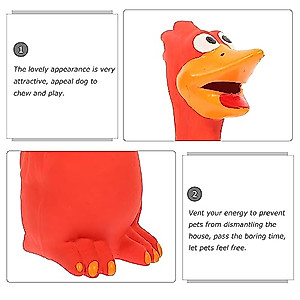 ibasenice Ferret Toys Chihuahua Accessories Rubber Chicken Squeaky Dog Toys Chewing Toy Chicken Shaped Dog Toy Household Sounding Toy Dog Supply Ferret Accessories Pet Toys