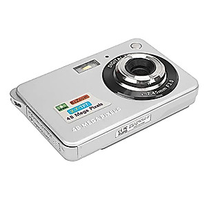 Compact Camera, 48MP Digital Camera 4K Built in Fill Light Anti Shake Rechargeable for Shooting (Silver)