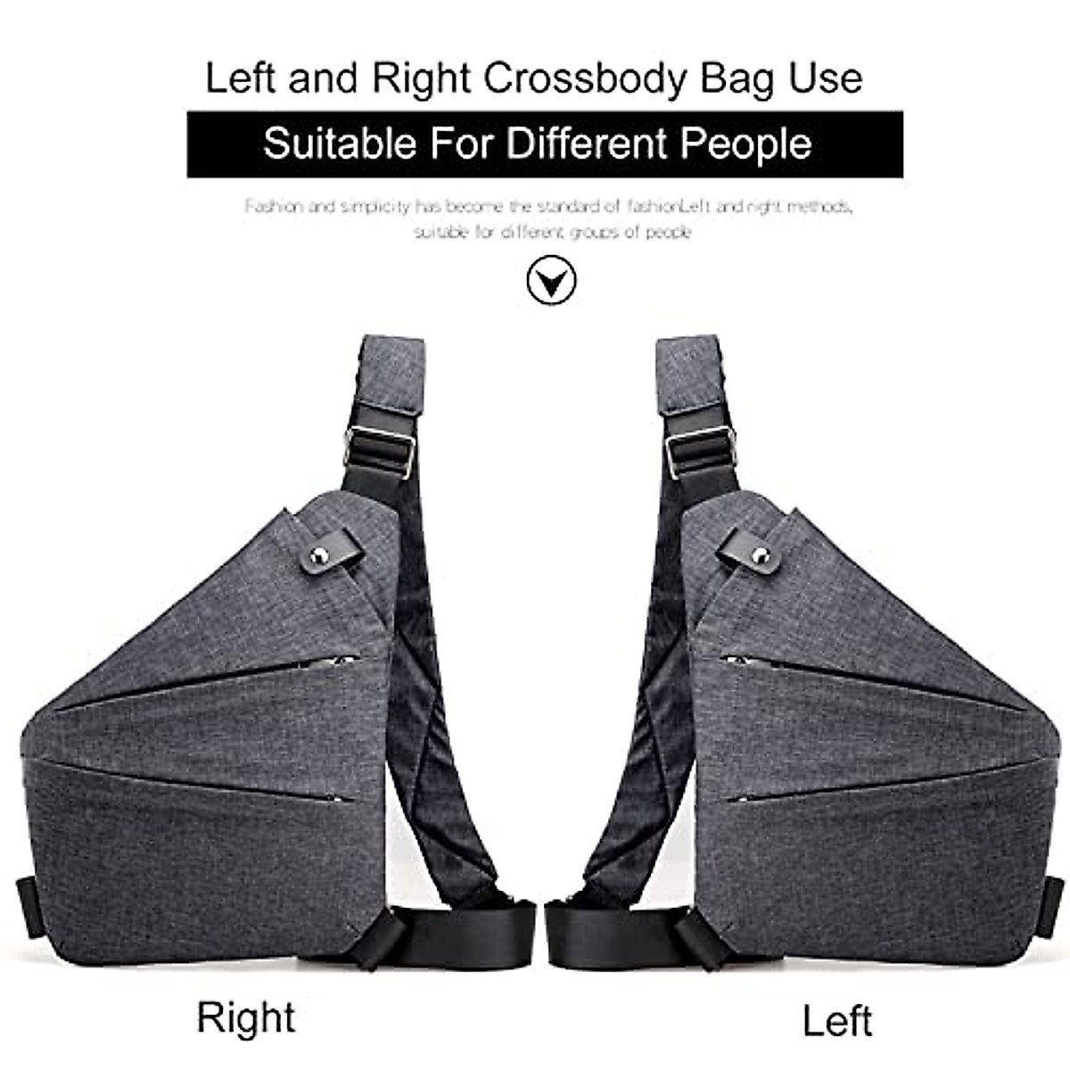 UNQLUX 2023 New Personal Flex Bag, Fashion Anti-thief Slim Sling Bag, Adjustable Crossbody Bag, Side Crossbody Backpack for Outdoor (Rose Red-Right)