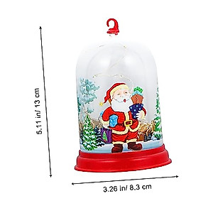 Gadpiparty Christmas Glow Night Lights Christmas Snow Globes Mini Christmas Tree Kids Decor Christmas Candle Lantern Xmas Party Bag Filler Light up Snow Globe Lantern Xmas Table Lamp Desktop