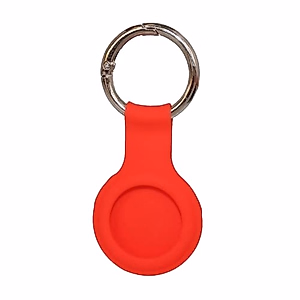 4Pcs Air Tag Case Keychain Hanging on Dog Collar Backpacks Wallet Luggage tag, Silicone AirTags Holders Key Ring Chain Loop,Compatible with Apple AirTag Holder GPS Item Finders Accessories