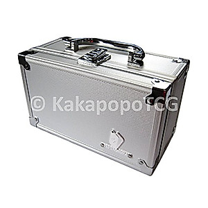 KakapopoTCG D3 Silver Metal Storage Carry Case Cube Trading Cards Deck Box Toploader TCG Protector Sleeve Card Game MTG Magic YGO Commander EDH FaB TCG PTCG