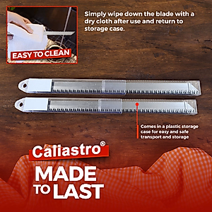 12-Inch Stainless Steel Frozen Meat Bone Cutting Saw Blades for Reciprocating and Sawzall Saws - 5 Pack - Caliastro