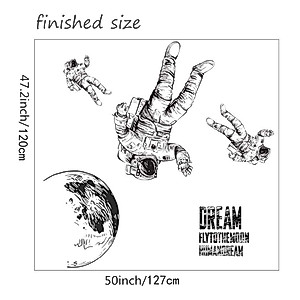 Astronaut Wall Sticker Removable Large Spaceman Wall Decal Nursery Decor Gift for Kids Boy Girl Bedroom Art Home Decoration Mural Interior Design