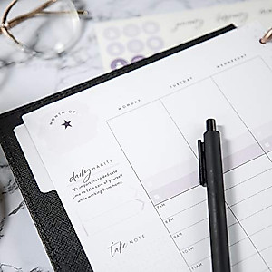 The Happy Planner Hourly Extension Pack - Girls with Goals Theme - Planner& School Supplies - Monthly Calendar Sheets - Filler Paper - Pre-Punched Dividers - 2 Sticker Sheets - Classic Size