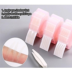 Eyelid Tape double eyelid tape，eyelid lifter strips Invisible Eye Stickers Portable Breathable Natural Invisible Single Sided Double Eyelid Tape Self-Adhesive Eyelid Stickers Instant Eye Lift Stri (B)