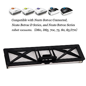 Replacement Neato Botvac D Series Ultra-Performance Filters, 12 Packs Filter Parts Fit Neato D3 D5 70e, 75, 80, D80 85,D70 Vacuum Cleaner…