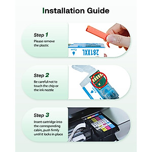 PGI-280XXL CLI-281XXL Ink 280 281 Compatible Cartridges Replacement with Canon PIXMA Printer TR8520 TS9120 TS6200 TS6220 TS8120 TS8220 TR7520 TS6120 (1PGBK 1Black 1Cyan 1Magenta 1Yellow)