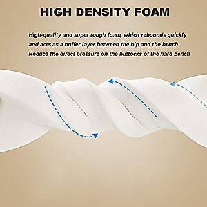 WJXBoos Indoor Outdoor Bench Cushions,Waterproof Non-Slip Padded Patio Cushions,Thick Seat Cushions for Garden Restaurant Hallway Bench Shoe Bench-B 40405cm