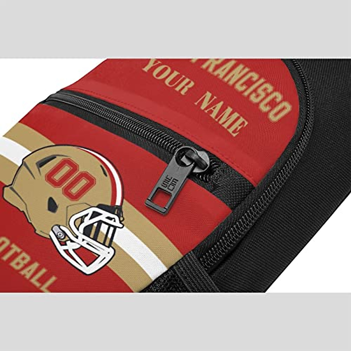 VANCIPO San Francisco Sling Bag for Men Women Custom Name and Number Crossbody Bag Crossbody Sling Backpack Shoulder Chest Bag Travel Hiking Daypack for Outdoor Travel Sports