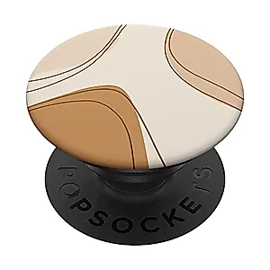 Minimalist Neutral Brown And Beige Abstract Shapes PopSockets Swappable PopGrip