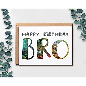 Happy Birthday Bro - Bro Birthday Card - Bro Card - Card For Bro Modern - Bro Birthday Card - Card For Bro