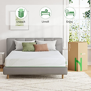 Novilla King Size Mattress in a Box, 8 Inch Gel Memory Foam Mattress King, Cooling Mattress for Back Pain Relief, Medium Firm Mattress with Edge Support & Motion Isolation, Ataraxia